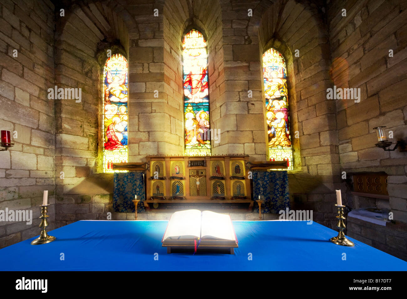 Bible in church Stock Photo - Alamy