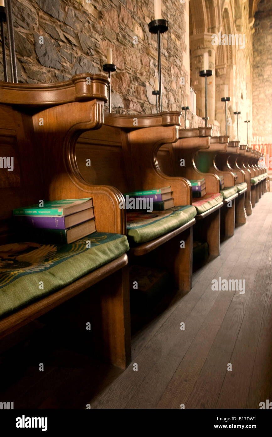 Pews in a church, Iona, Scotland Stock Photo - Alamy