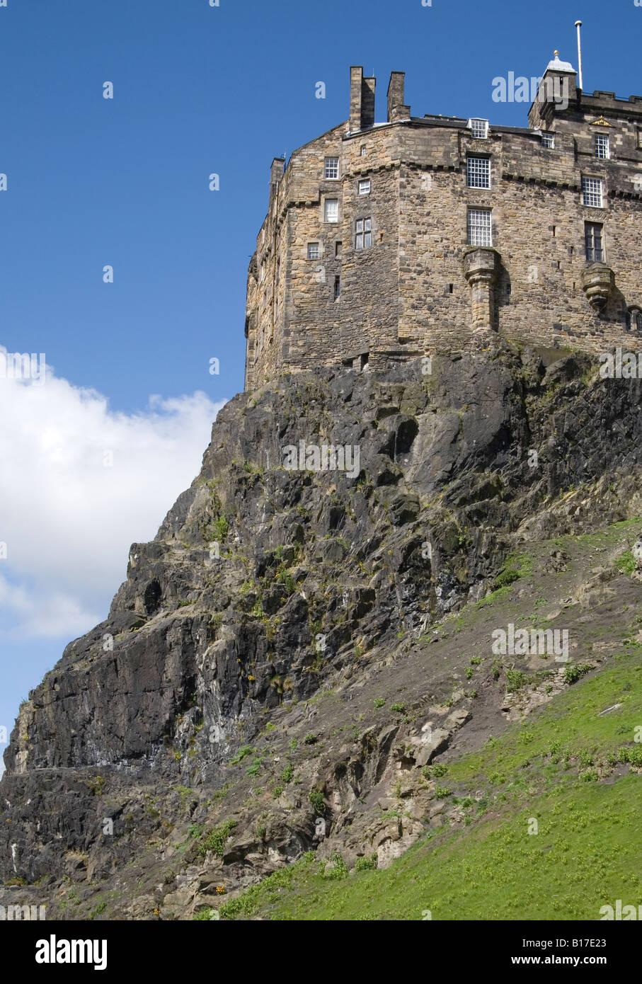 edinburgh castle perched on the clifftops guarding the scottish capital ...