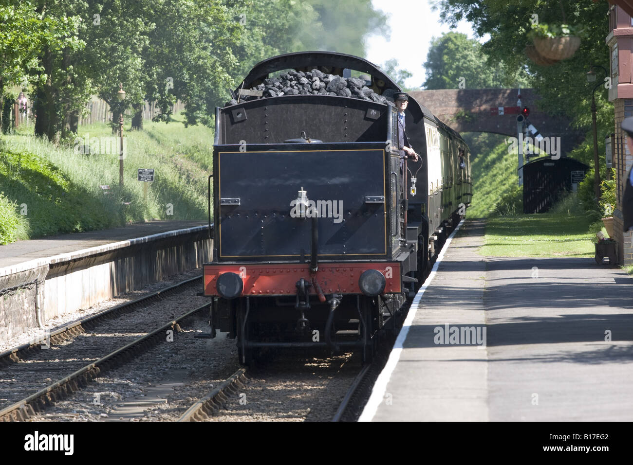 Blue steam locomotive hi-res stock photography and images - Alamy