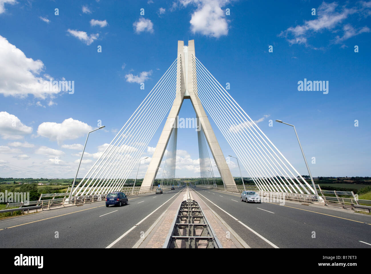 Boyne, Boyne bridge, suspension, river, historic, county Meath, Irish ...