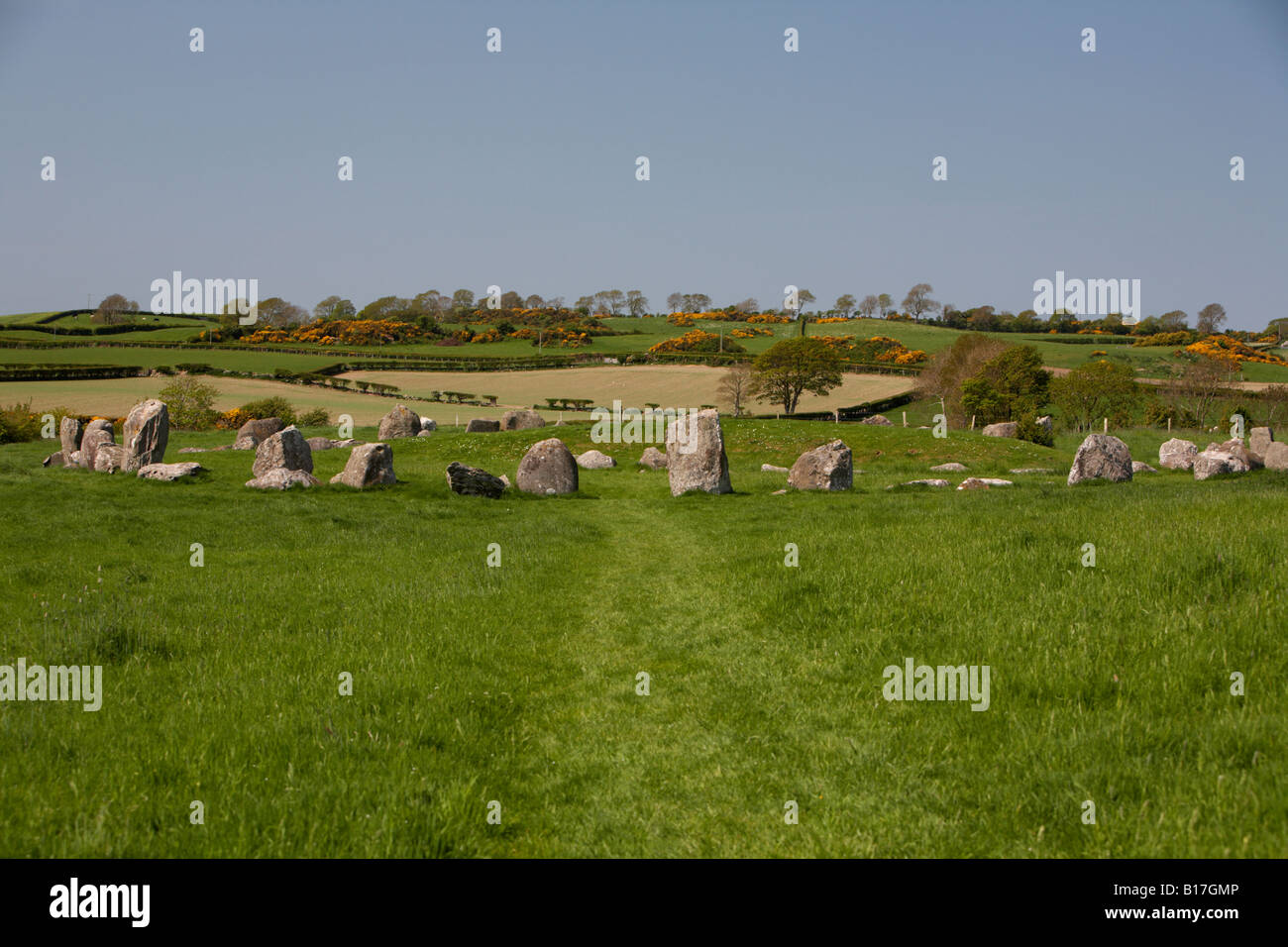 megalithic ballynoe stone circle site dated to around 2000BC in the ...