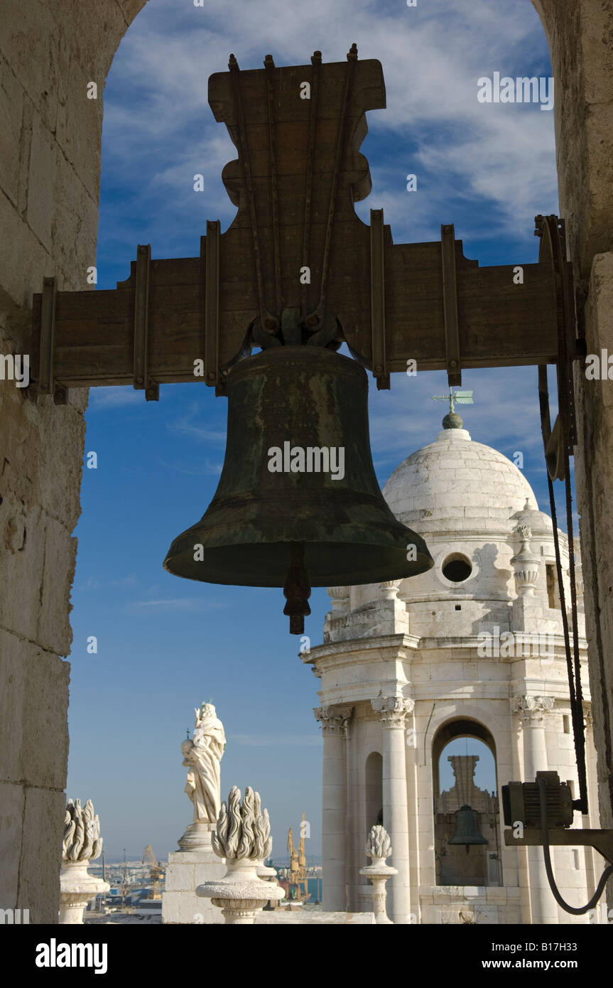 View from the Bell Tower of Cadiz Cathedral. Cadiz, Spain Stock Photo ...