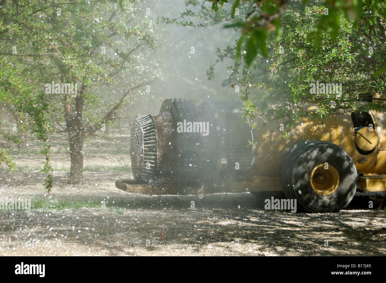 application of a nutrient foliar spray in an almond orchard spring 2008 ...