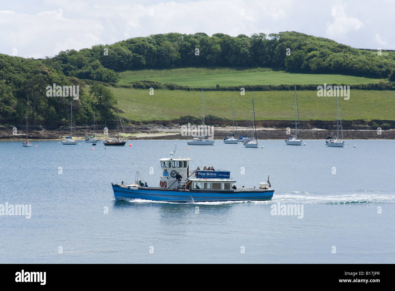 St Mawes ferry between Falmouth and St Mawes Cornwall England Stock ...
