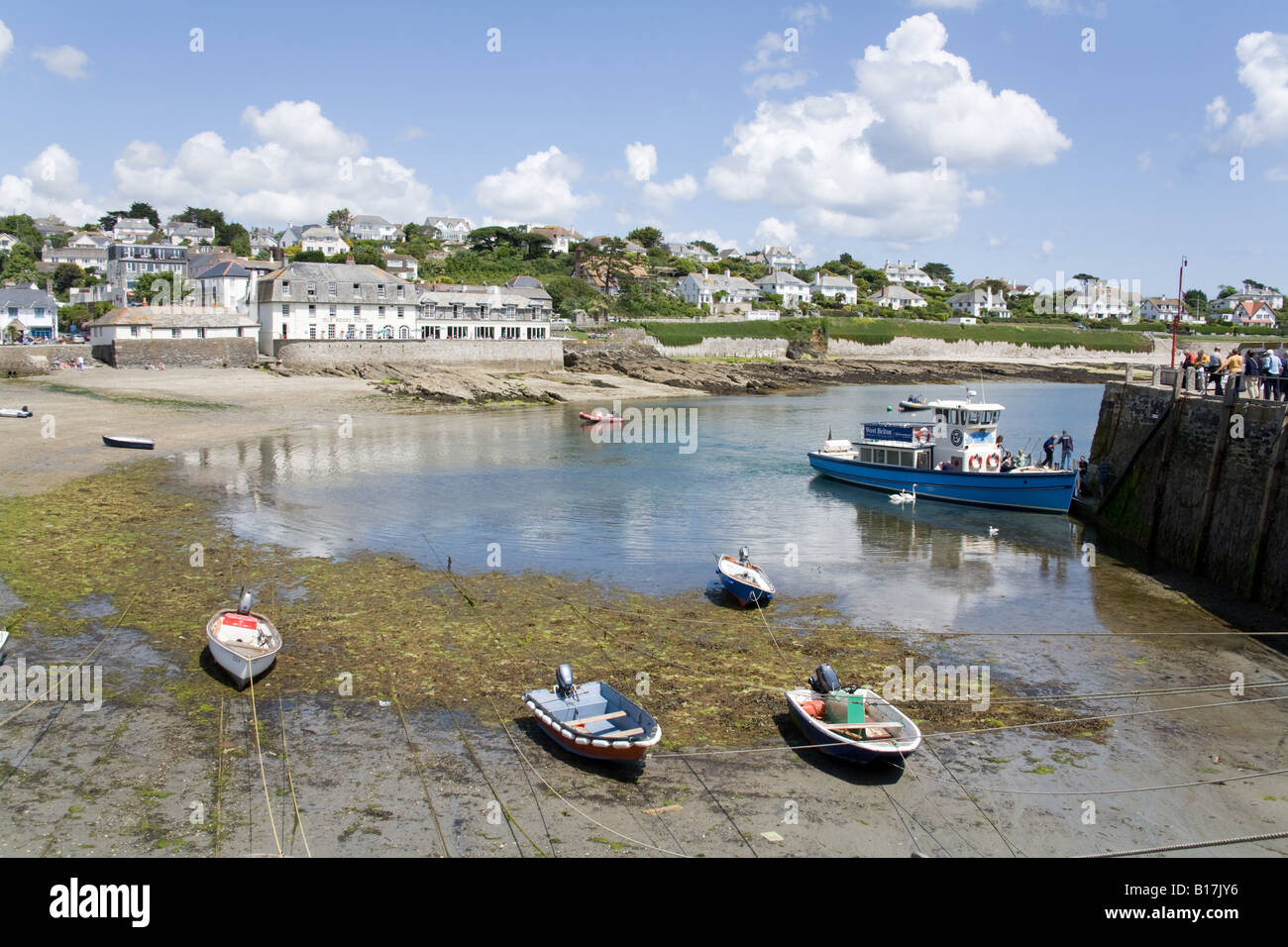 St Mawes ferry between Falmouth and St Mawes Cornwall England Stock ...