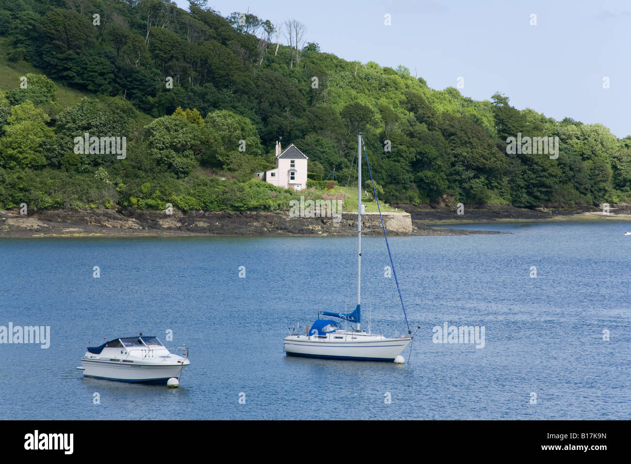 Percuil river near St Mawes Cornwall England Stock Photo - Alamy
