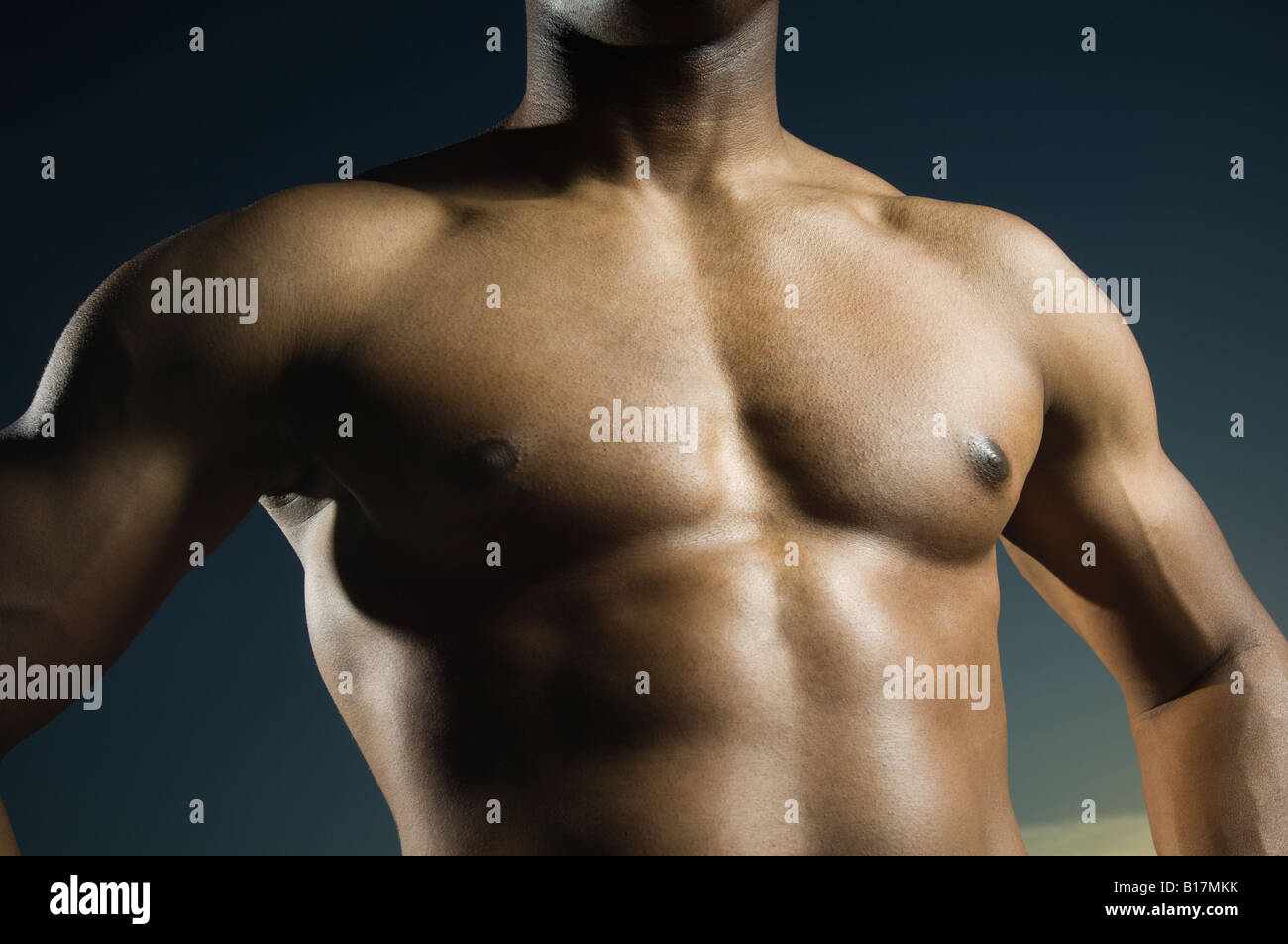 African American man’s bare chest Stock Photo - Alamy