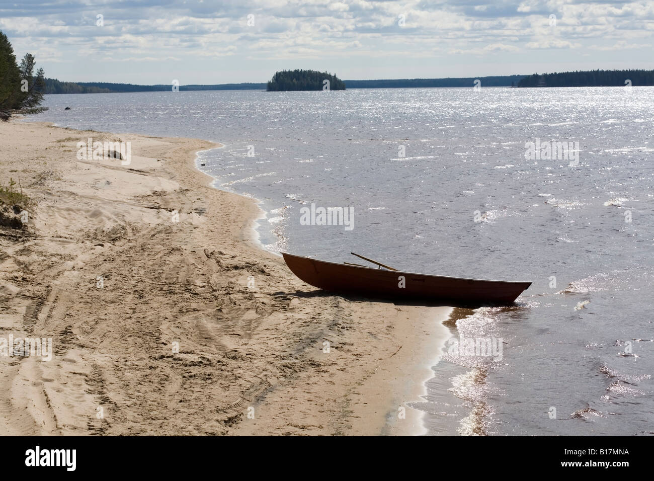 Stranded row boat finland hi-res stock photography and images - Alamy