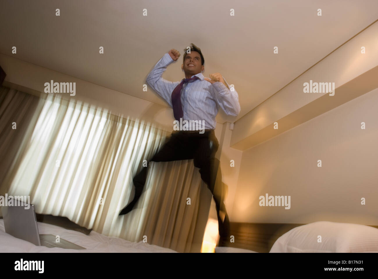 Jumping on bed screaming hi-res stock photography and images - Alamy