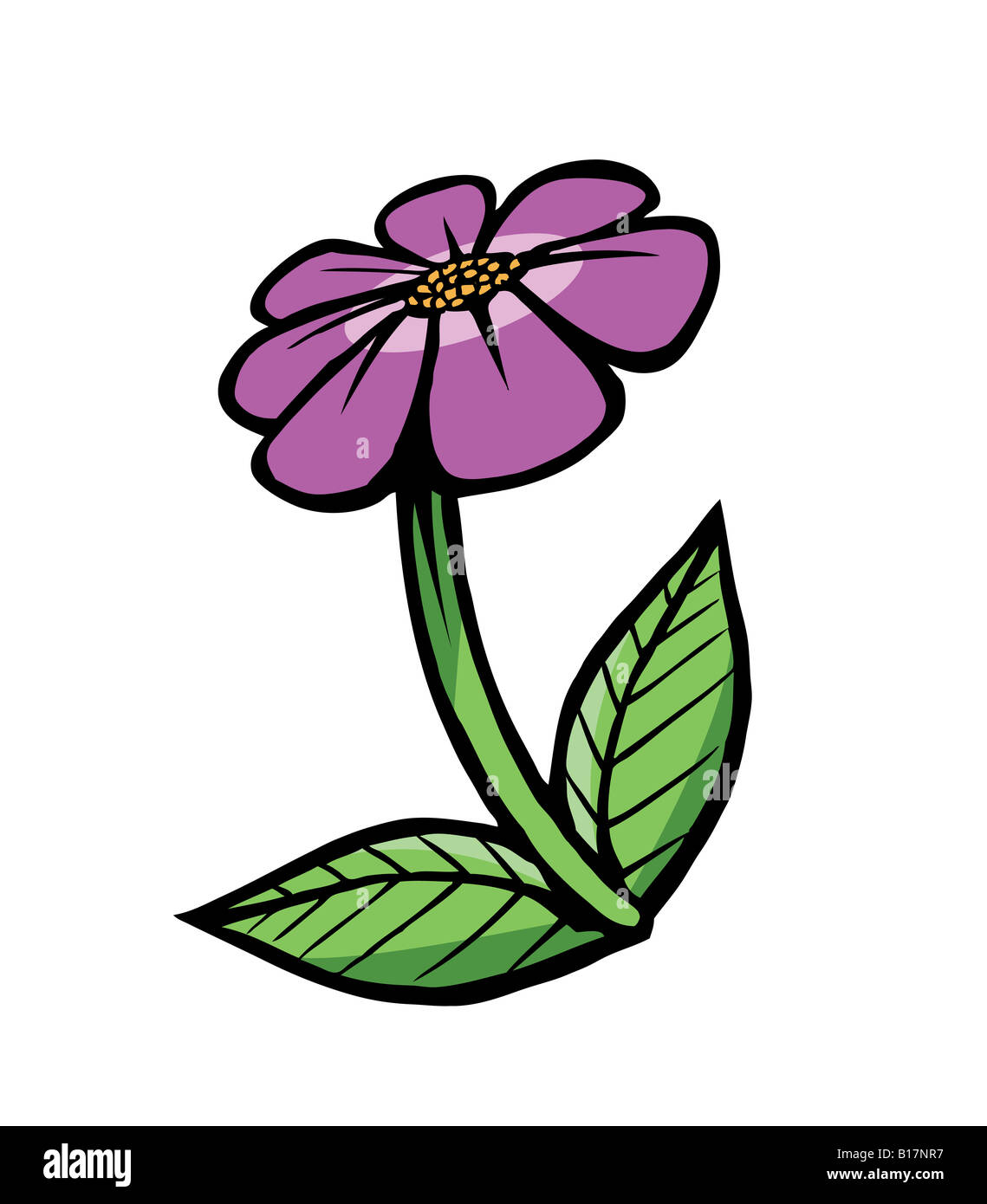 cartoon illustration of a flower Stock Photo - Alamy