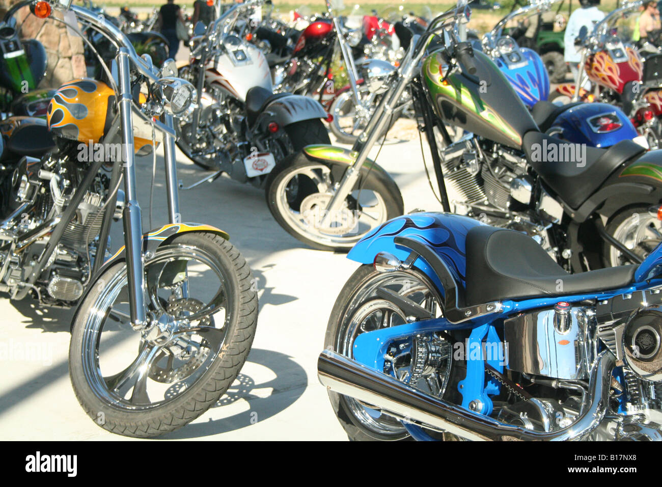 Harley Davidson Motorcycles on display at weekend rally Stock Photo - Alamy