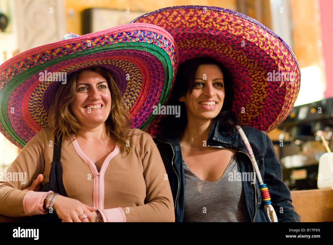 Night time at a bar in Merida capital of the Yucatan state Mexico The ...