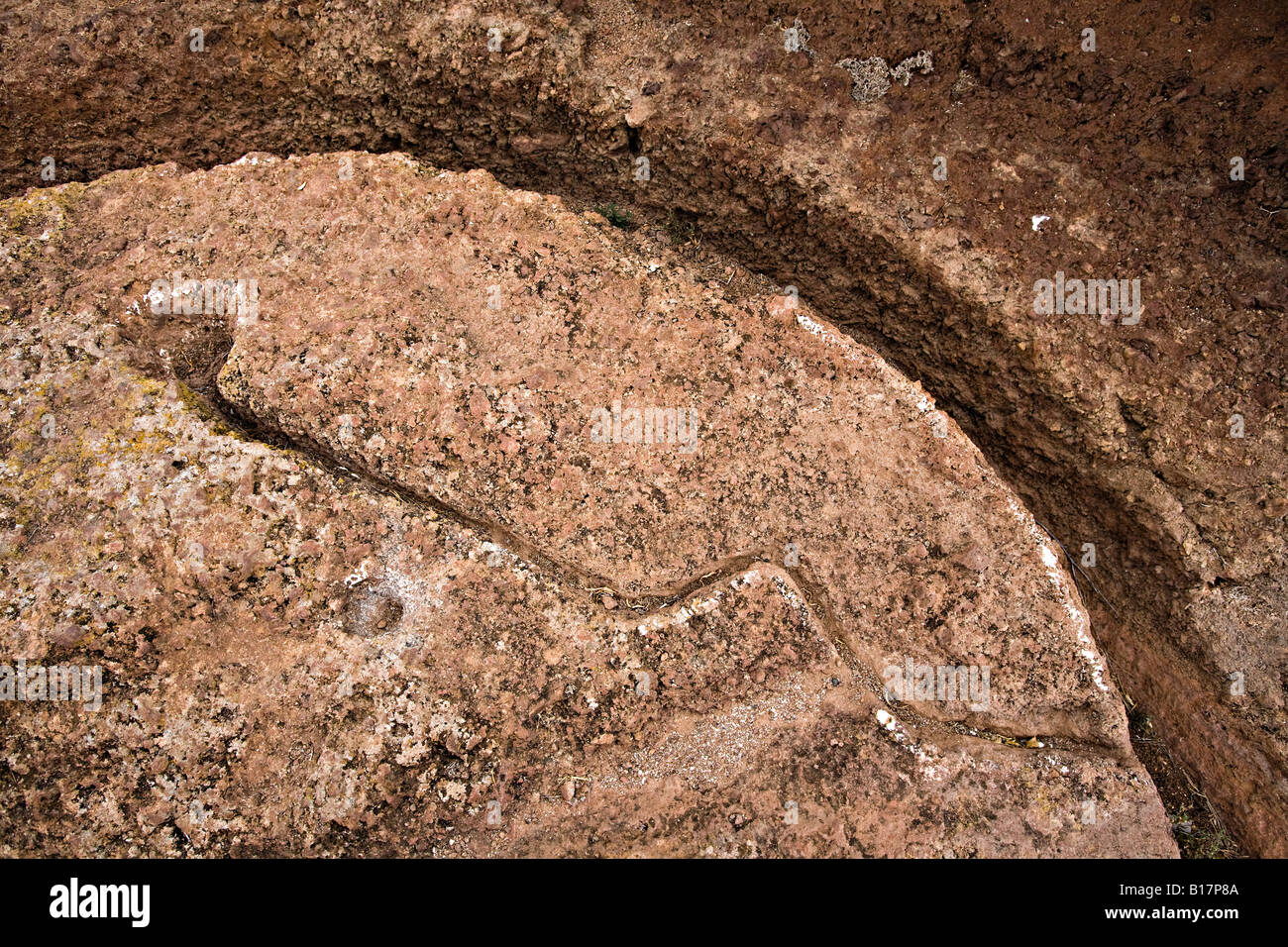 Incised channels in the rock near Cuevas de Cuatro Puertas Gran Canaria ...
