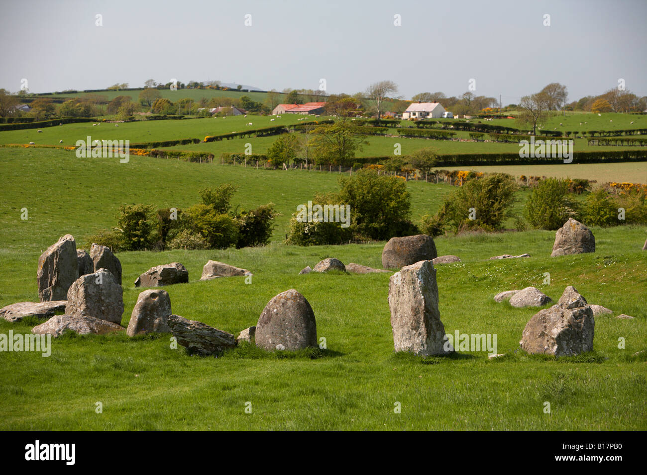 megalithic ballynoe stone circle site dated to around 2000BC in the ...