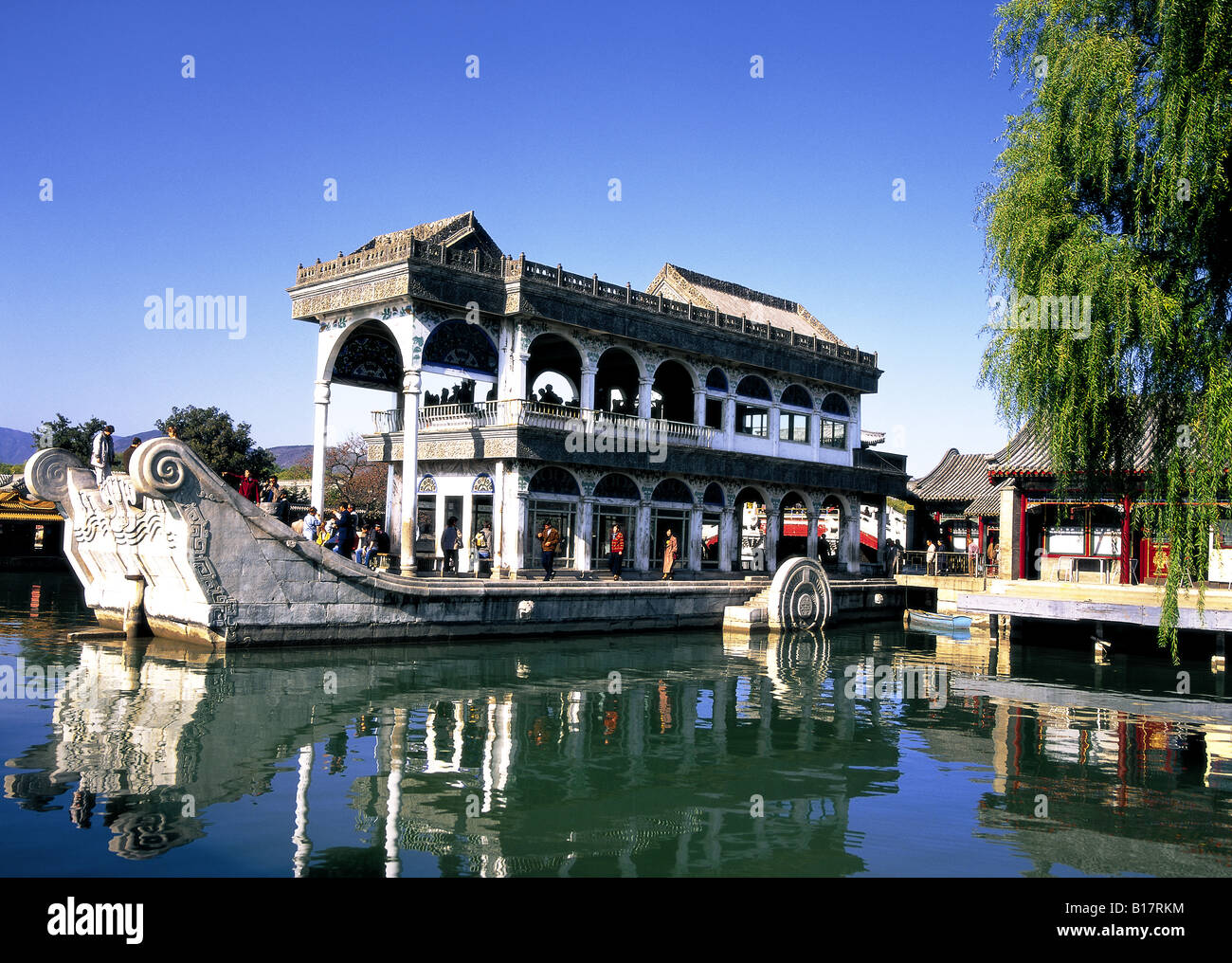 marble boat, summer palace, beijing peking china Stock Photo - Alamy