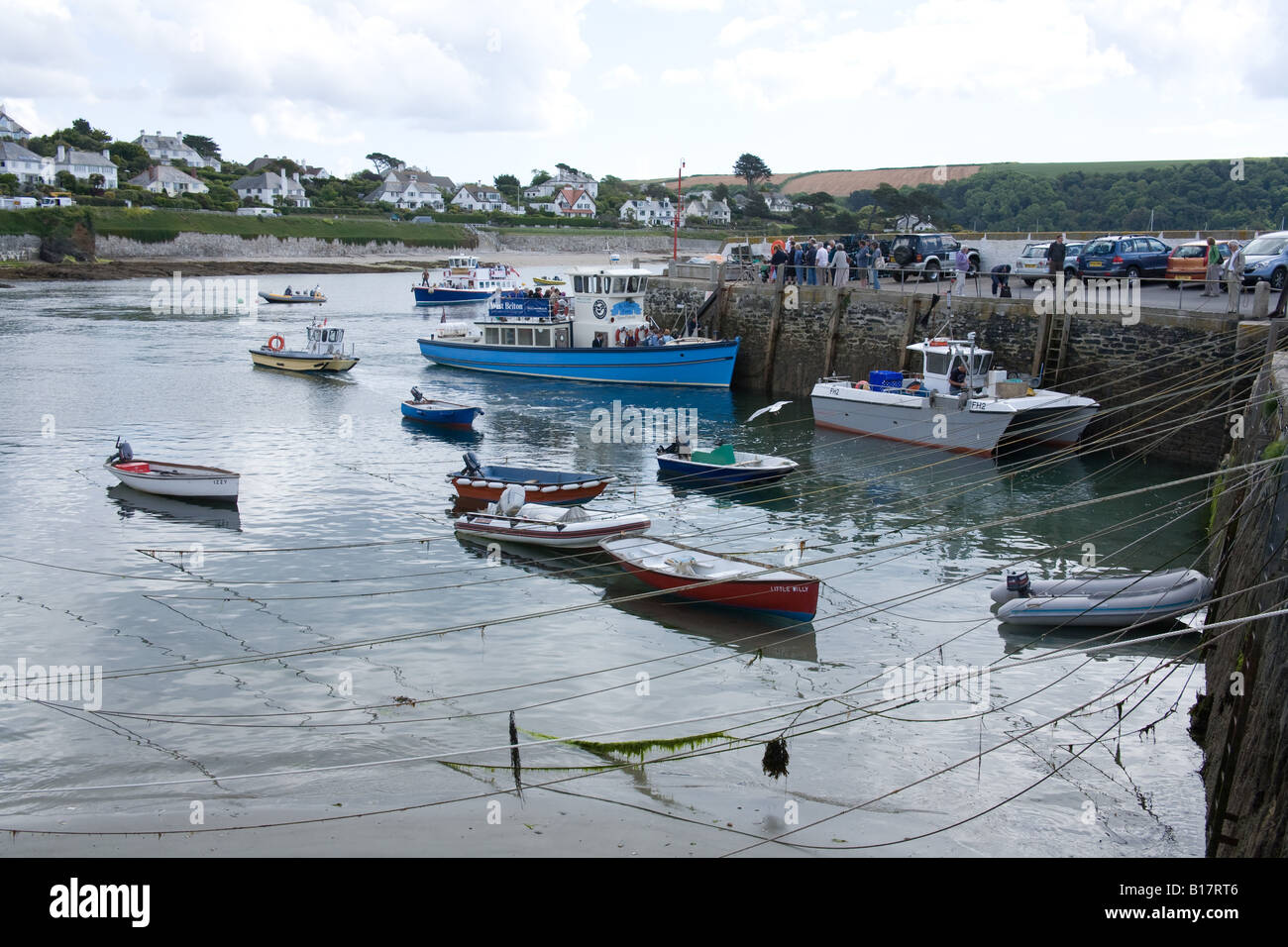 The passenger ferry from St Mawes to Falmouth Cornwall, England Stock ...