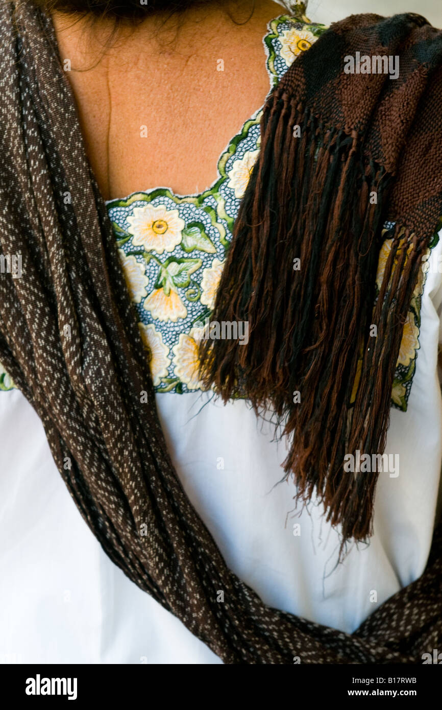 Traditional Mayan dress in Merida capital of the Yucatan state Mexico ...