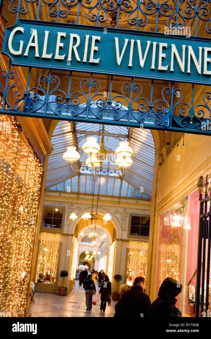 France, Paris, Shopping arcade Galerie Vivienne Stock Photo - Alamy