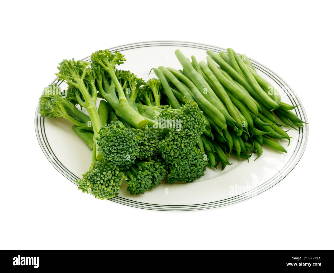 Tenderstem Broccoli and Green Beans Stock Photo - Alamy