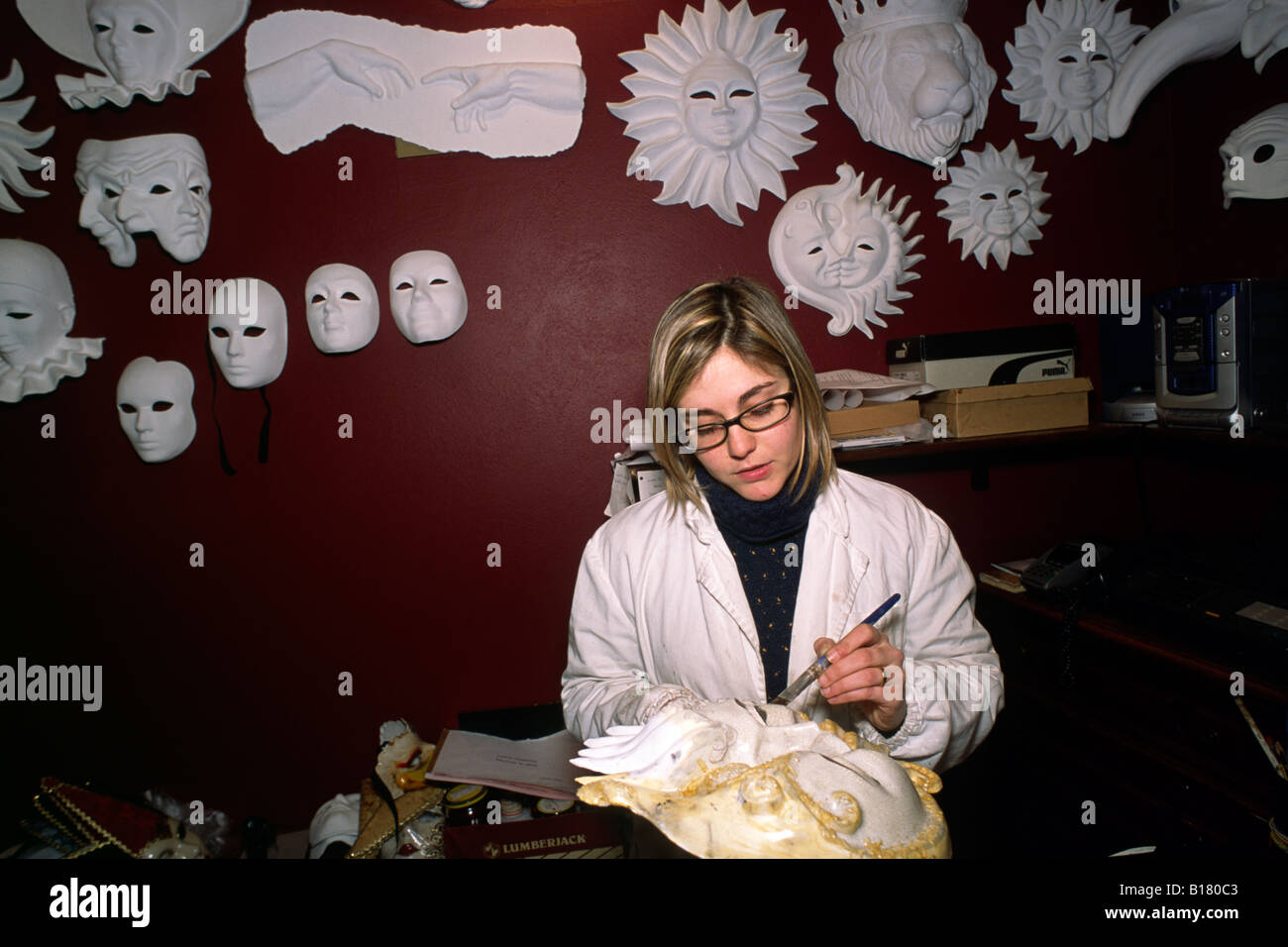 Italy, Veneto, Venice, carnival mask making Stock Photo - Alamy