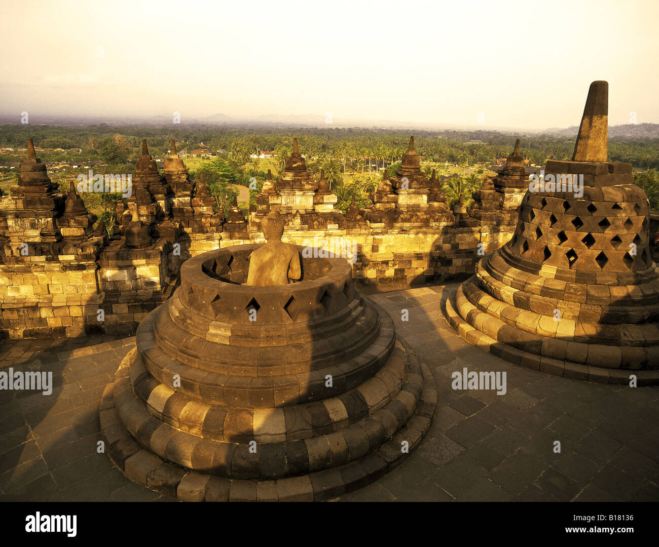 Buddhist stupa at Borobudur Java Indonesia Stock Photo - Alamy