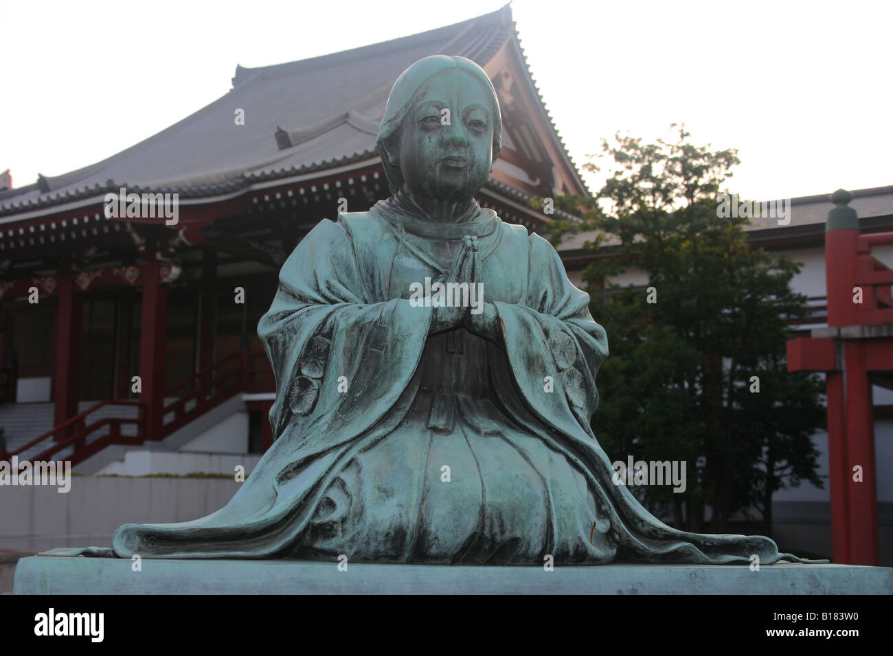 Statue of a Buddhist monk Tokyo Japan Stock Photo - Alamy