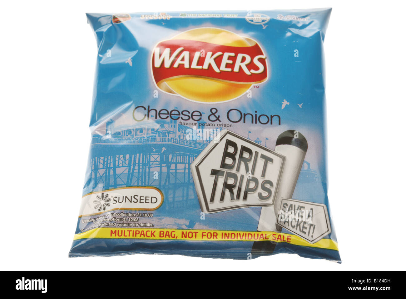 Packet of Potato Crisps Stock Photo - Alamy