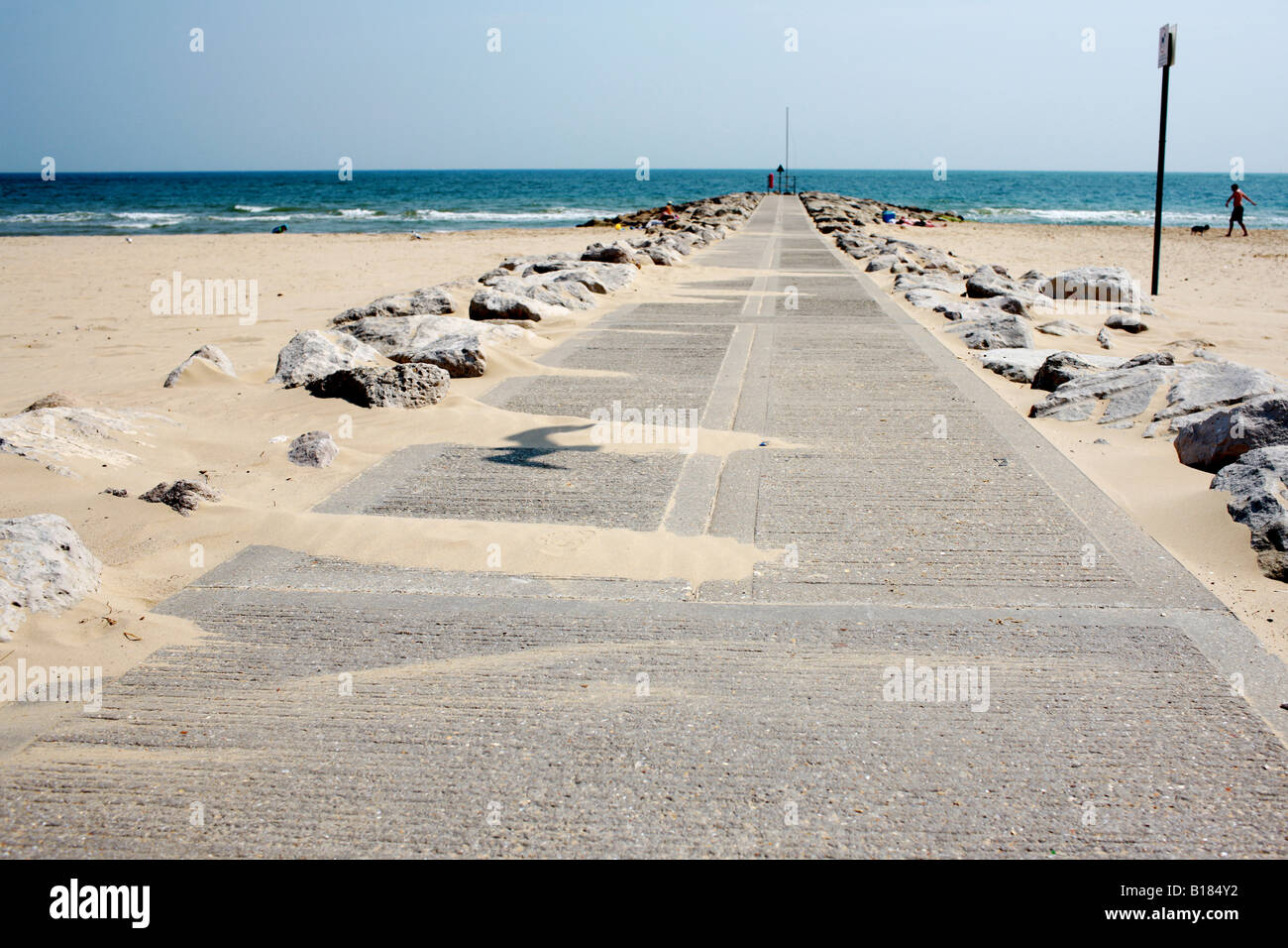 Walkway on a beach seaside shoreline scenery hi-res stock photography ...