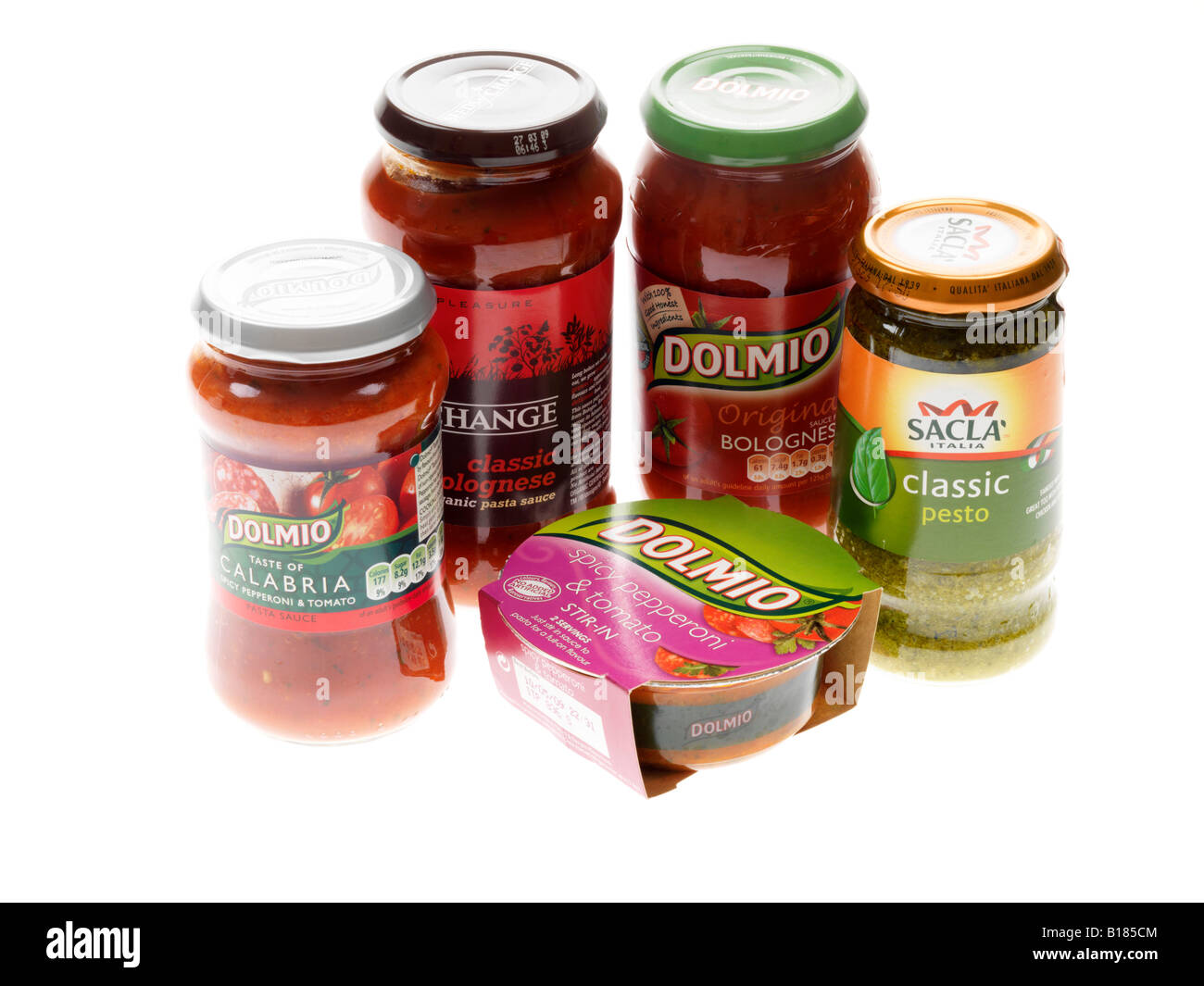 Selection of Pasta Sauces Stock Photo - Alamy