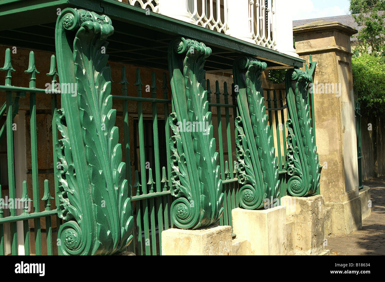 Cast Iron Architectural Detail, Savannah Georgia Stock Photo - Alamy