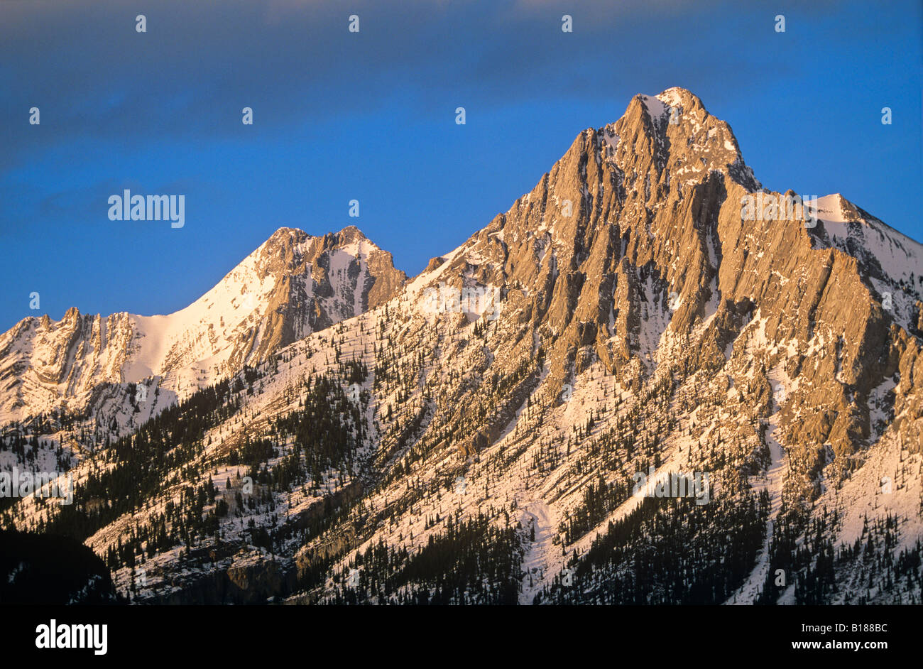 Mount Allen in winter, Kananaskis Country, Alberta, Canada Stock Photo ...