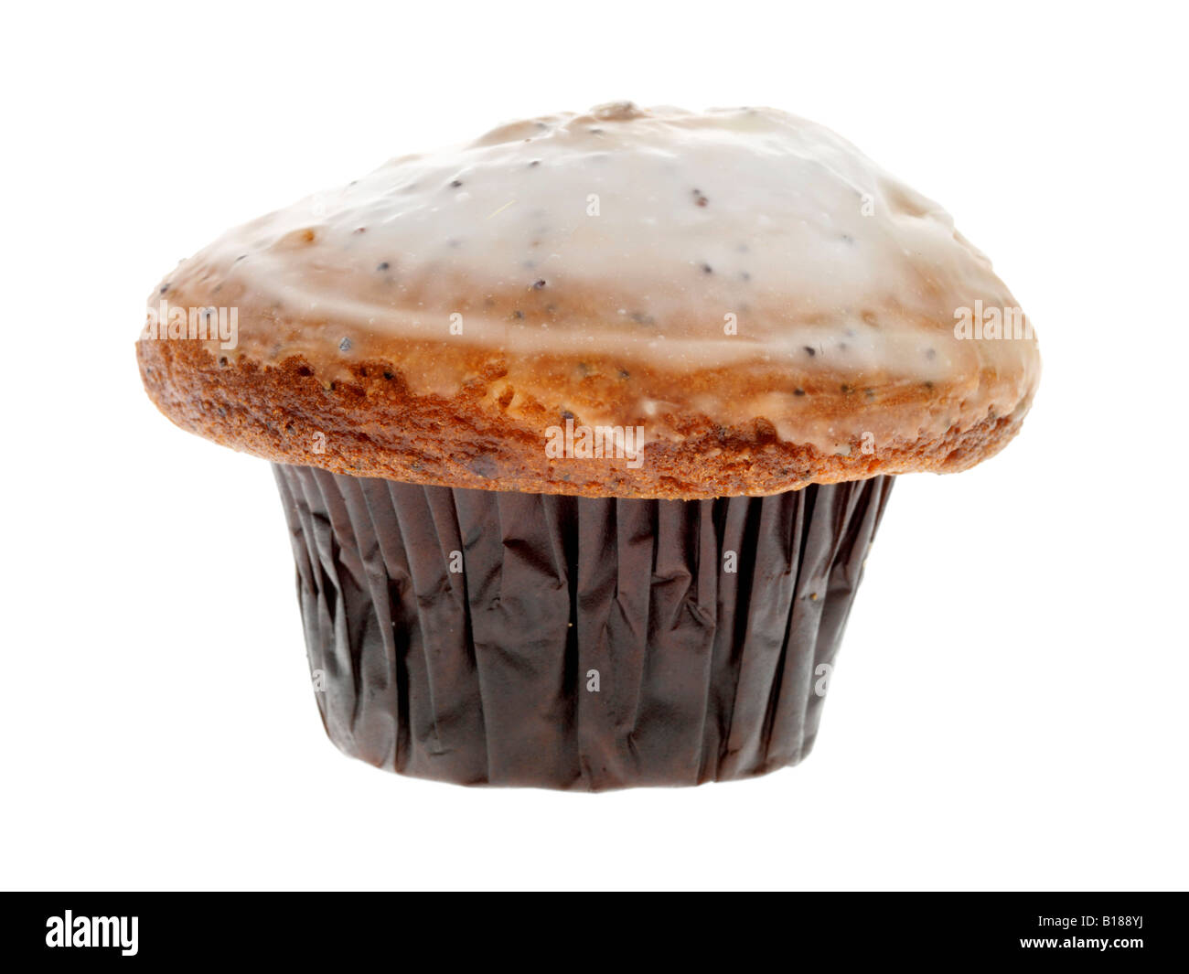 Iced Poppy Seed Muffin Stock Photo - Alamy