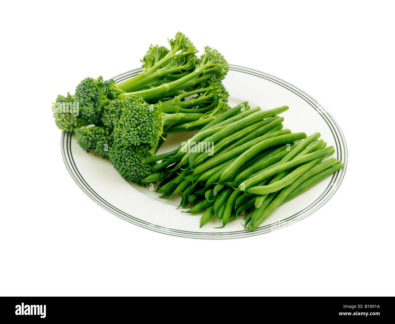 Tenderstem Broccoli and Green Beans Stock Photo - Alamy