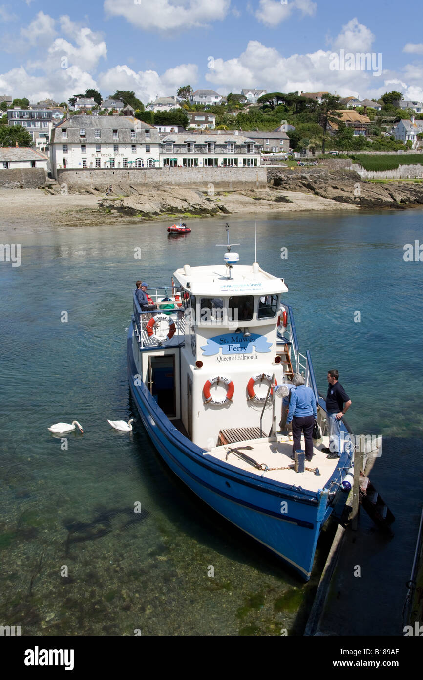 St Mawes ferry between Falmouth and St Mawes Cornwall England Stock ...
