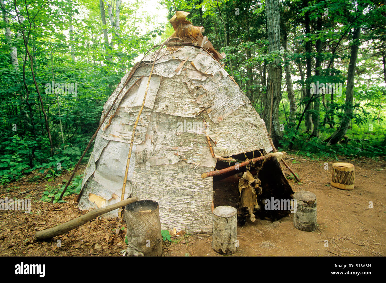 Birch Bark Teepee, New Brunswick, Canada, Native Peoples, First Nations ...