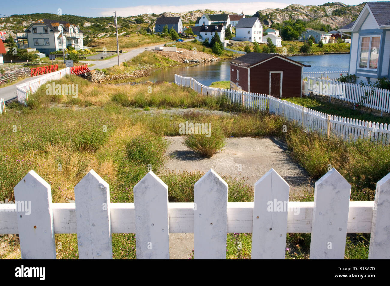 Brigus, Newfoundland, Canada, Town, House, Fence Stock Photo - Alamy