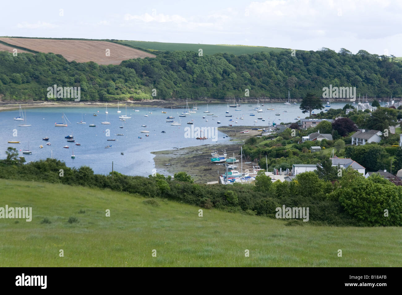 Percuil river near St Mawes Cornwall England Stock Photo - Alamy