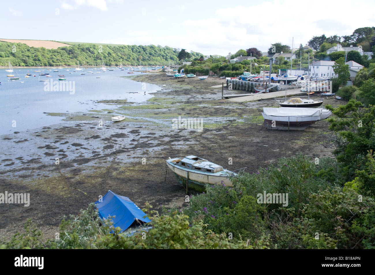 Percuil river near St Mawes Cornwall England Stock Photo - Alamy