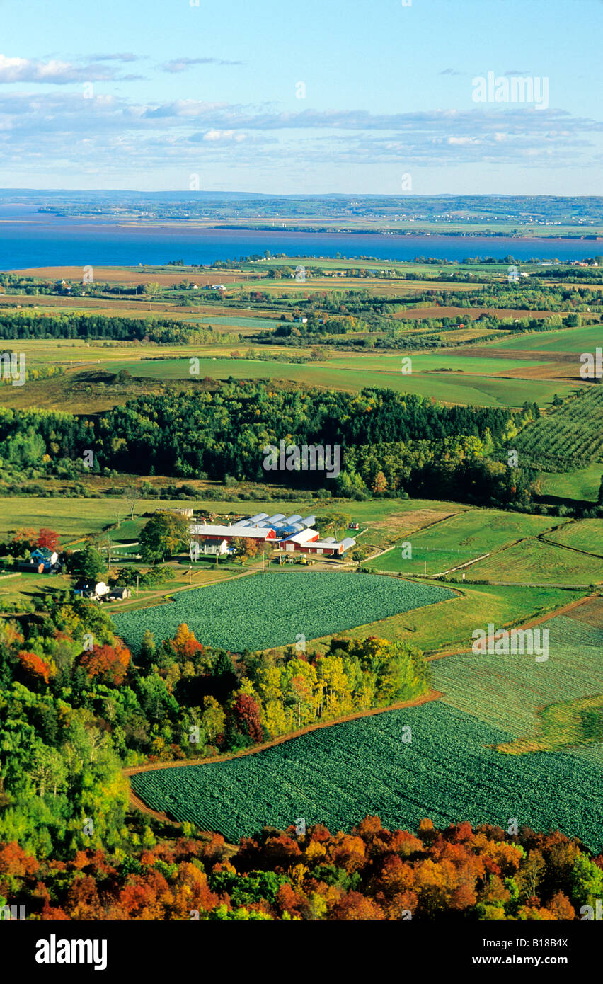 Farms and apple orchards, Blomidon lookout, Nova Scotia, Annapolis ...
