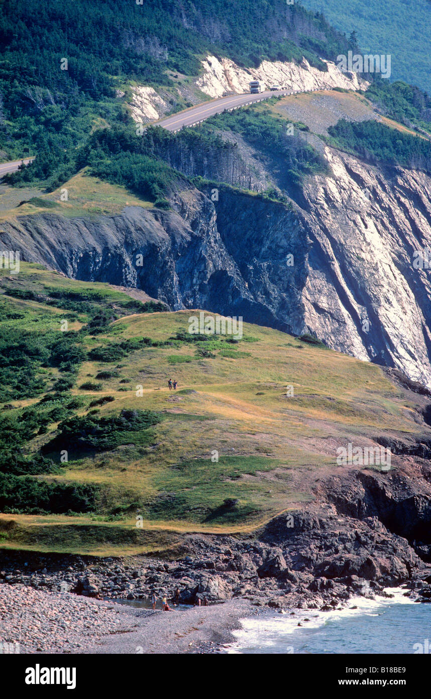 Hiking, Cape Rouge, Cape Breton Highlands National Park, Nova Scotia ...