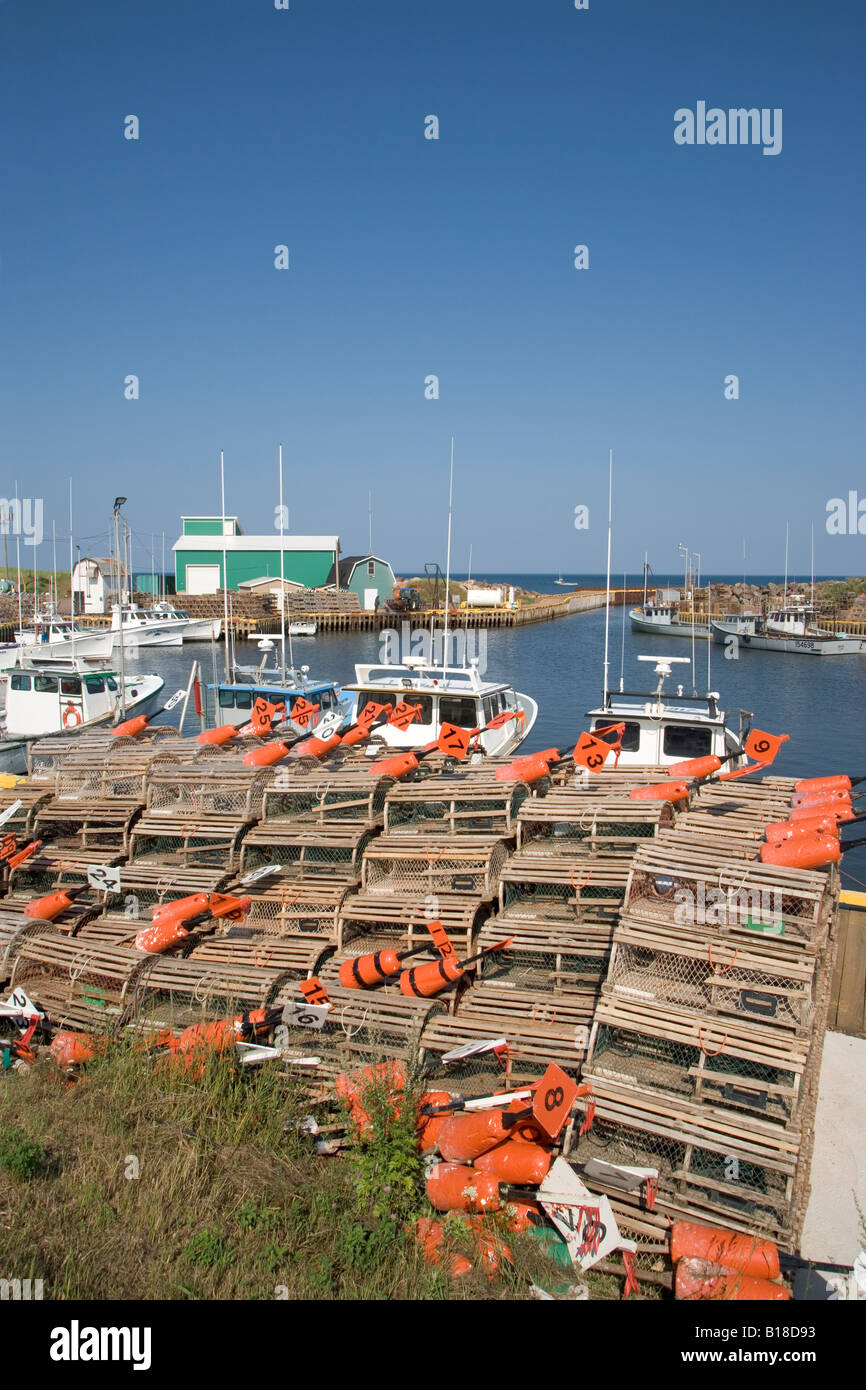 Fishing boats and Lobster traps, Seacow Pond, Prince Edward Island ...