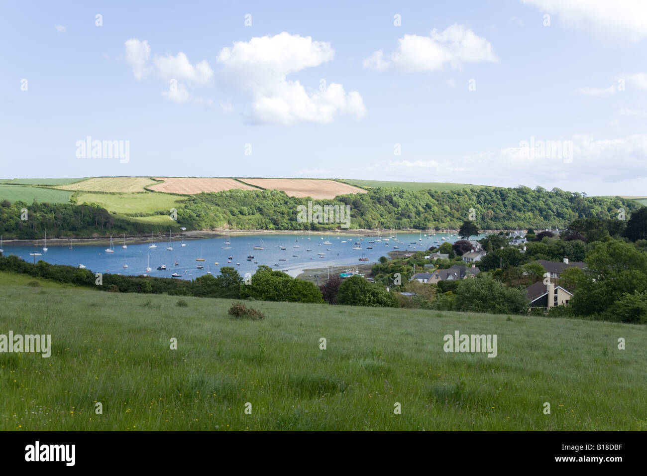 Percuil river near St Mawes Cornwall England Stock Photo - Alamy