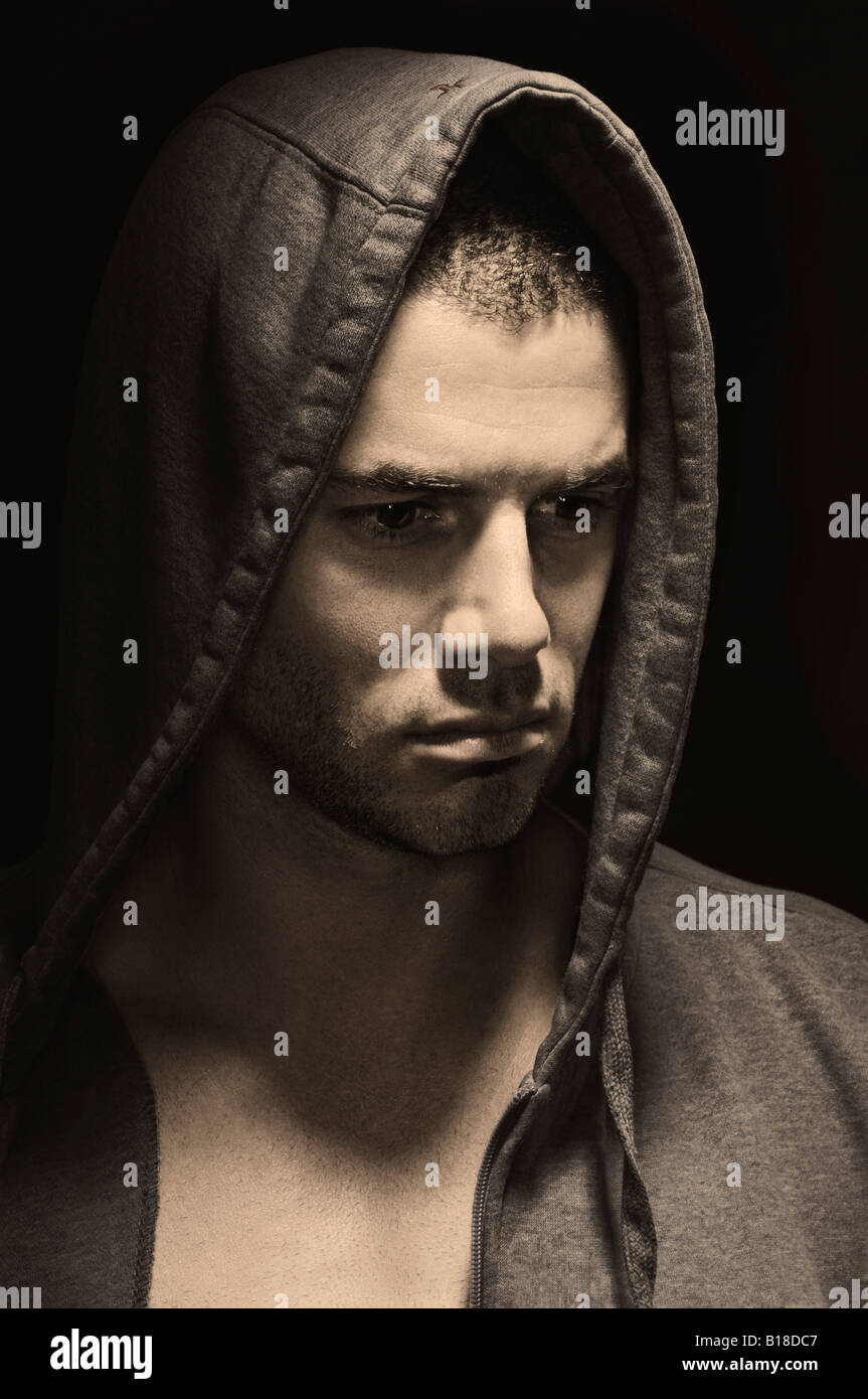 Dramatic portrait of a man Stock Photo - Alamy