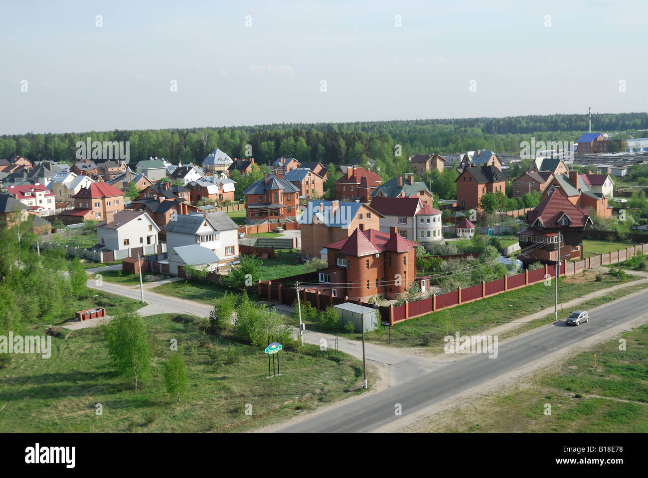 A cottage village in Moscow region Russia Stock Photo - Alamy