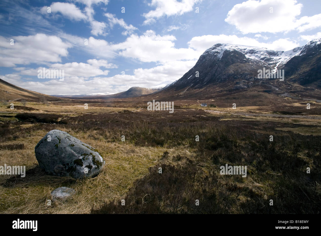 View on the Northern Highlands near Glen Coe in Scotland Stock Photo ...
