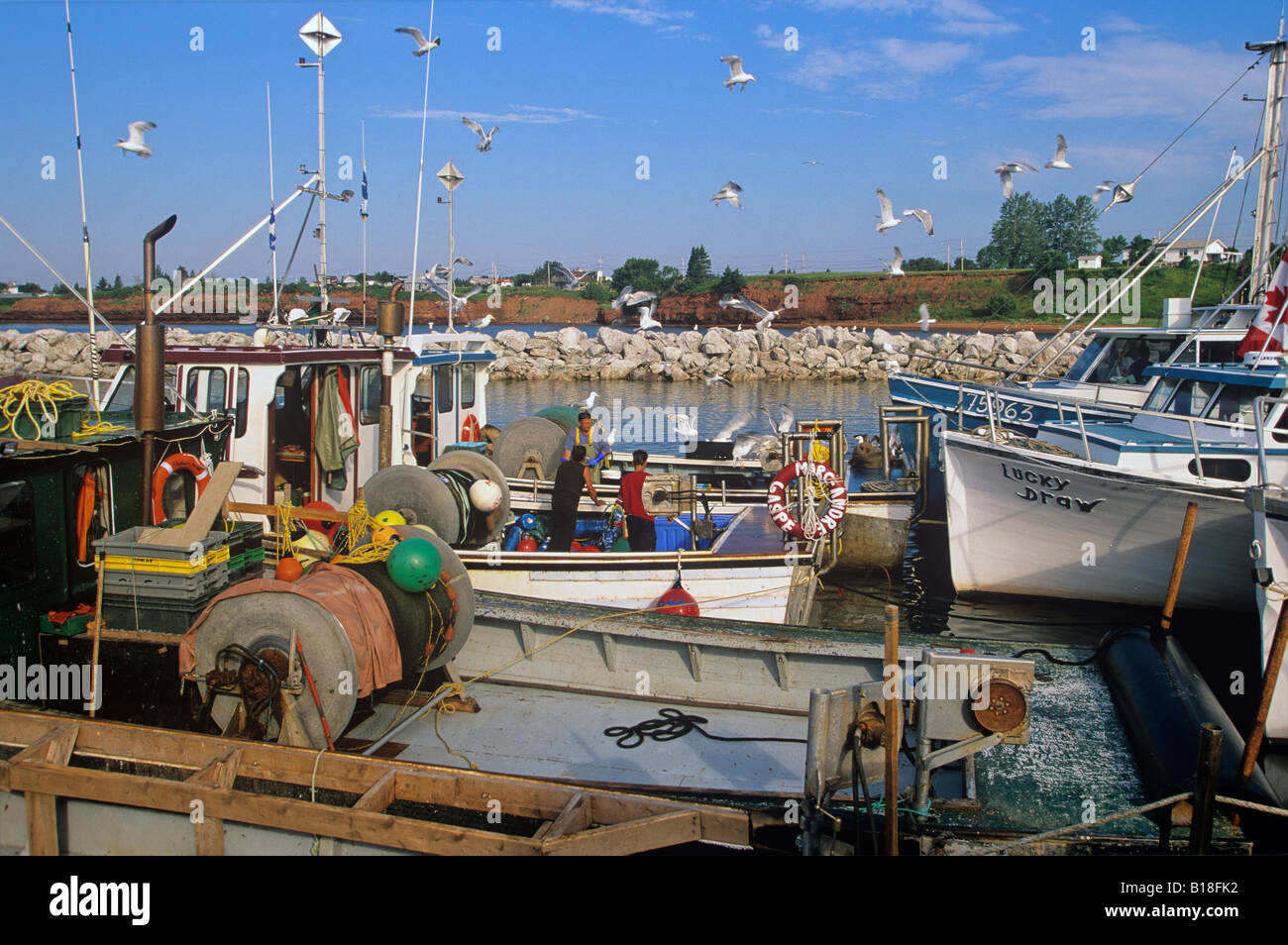 Fishing boats, Saint-Godefroi, Quebec, Canada Stock Photo - Alamy
