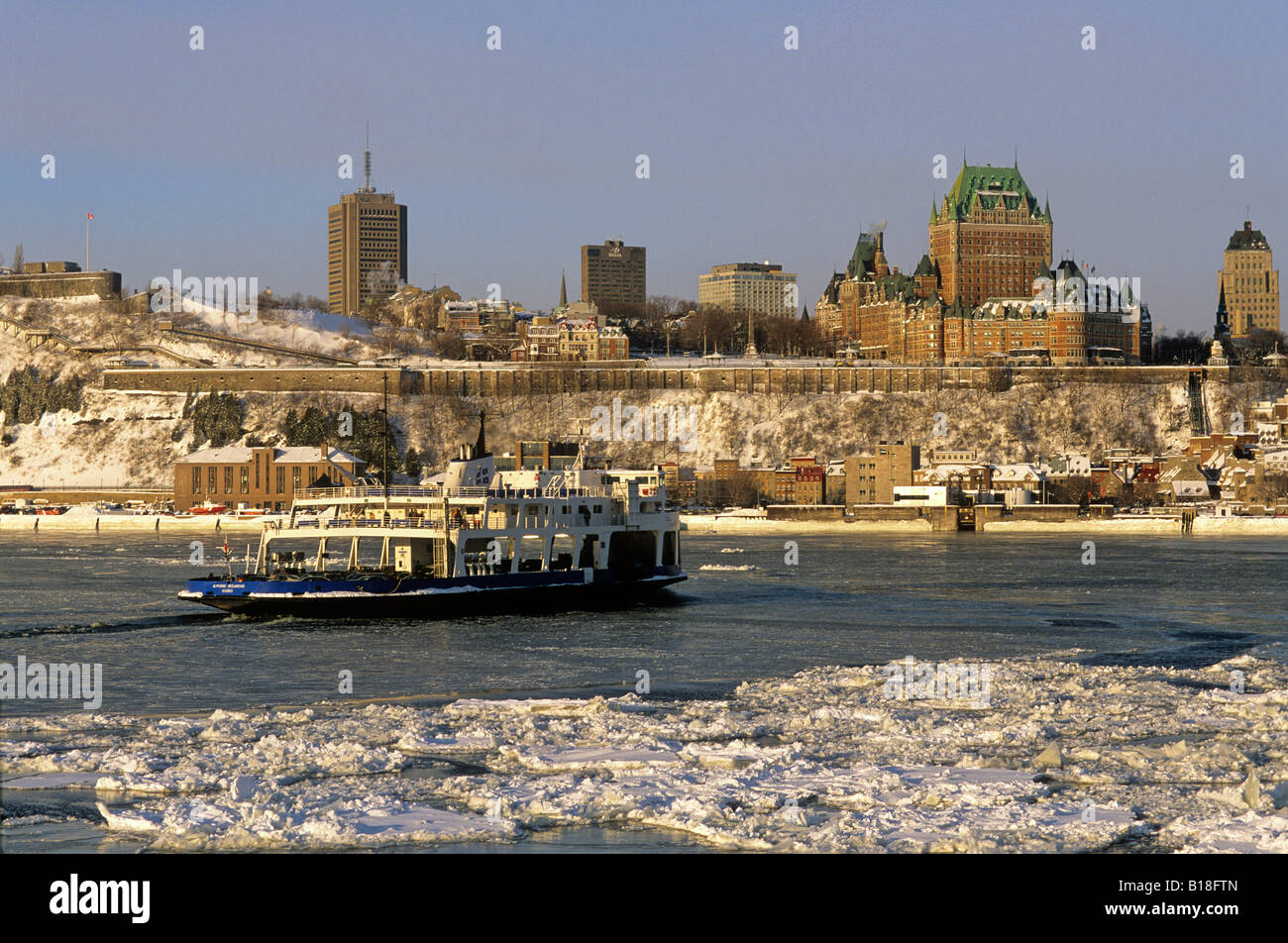 Ferry boat crosing from Quebec City to Levis, Quebec City, Quebec ...