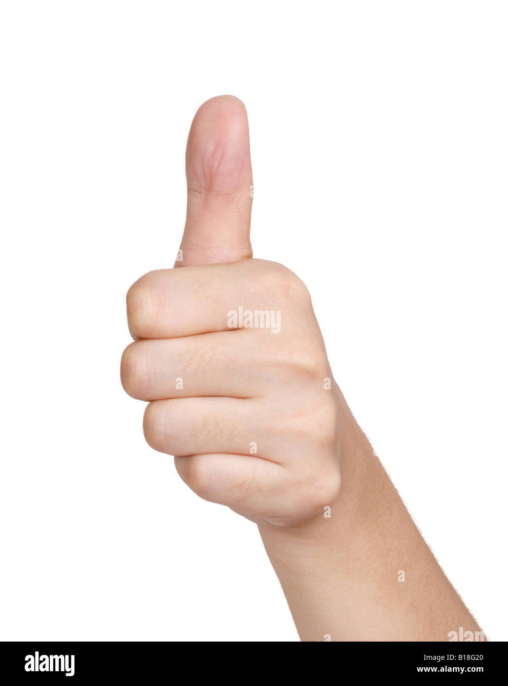 Hand With Thumb Up Stock Photo - Alamy