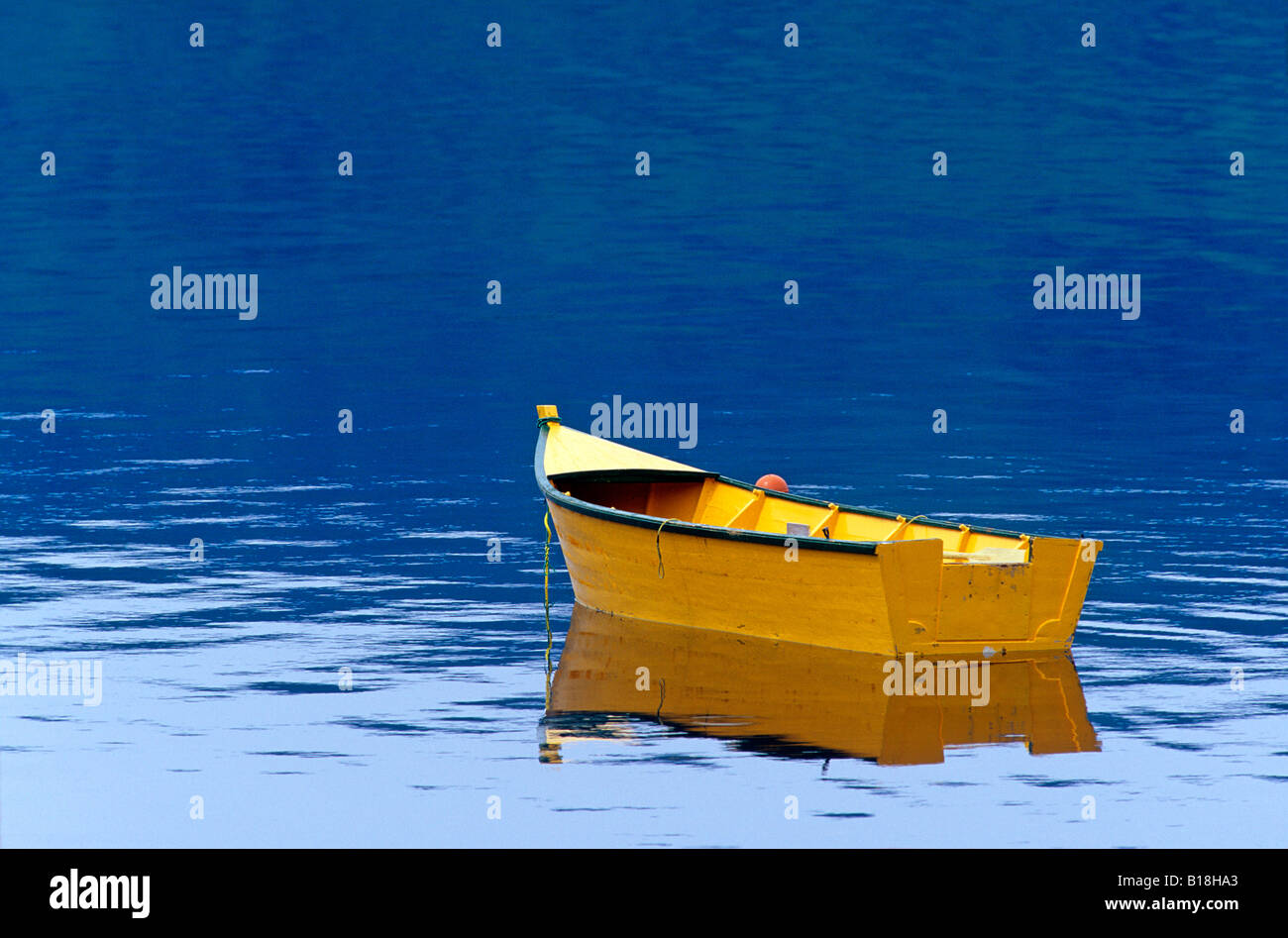 Dory on the Humber River, South Brook, Newfoundland, Canada Stock Photo ...